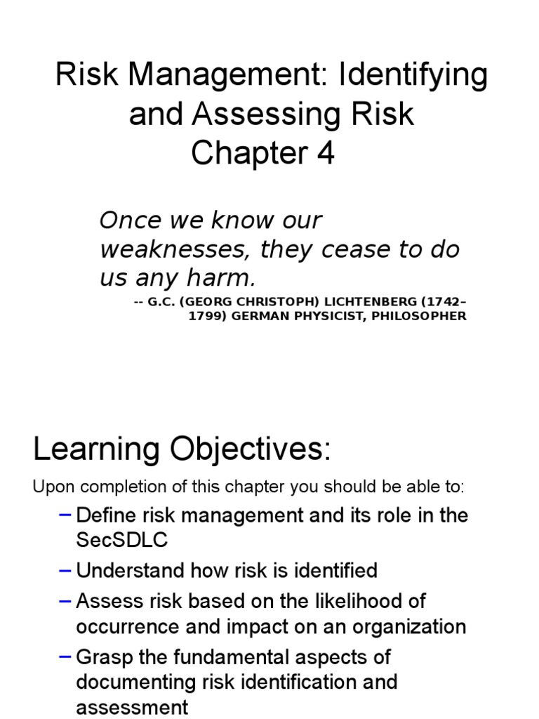Risk Management: Identifying and Assessing Risk: Once We Know Our ...