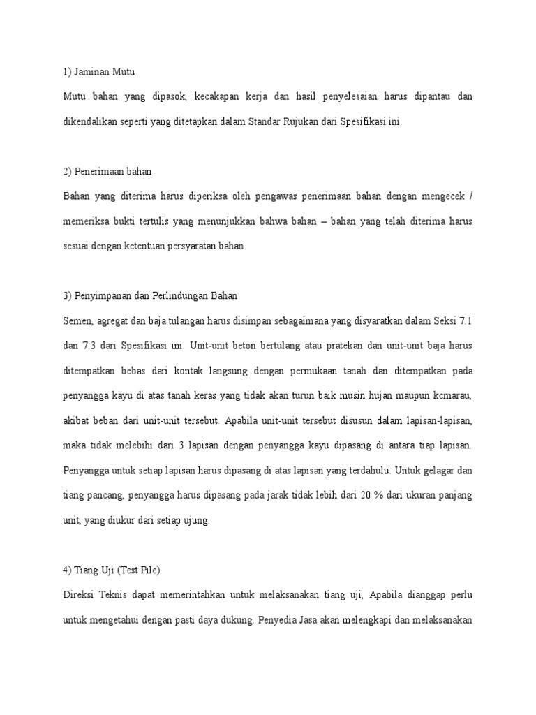 Tiang Pancang Kayu | PDF