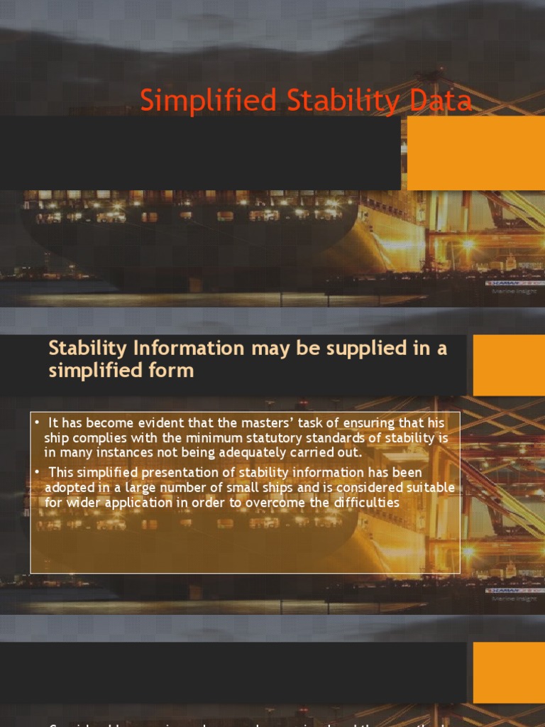 BASIC Simplified Stability Data | PDF | Ships | Water Transport