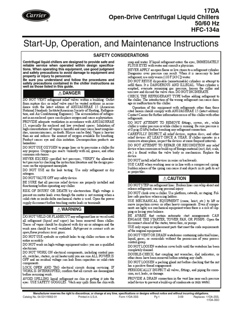 Start-Up, Operation, and Maintenance Instructions: 17DA Open-Drive ...