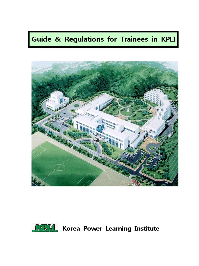 Guide & Regulation For Trainees at KPLI PDF | PDF | Toilet | Dormitory