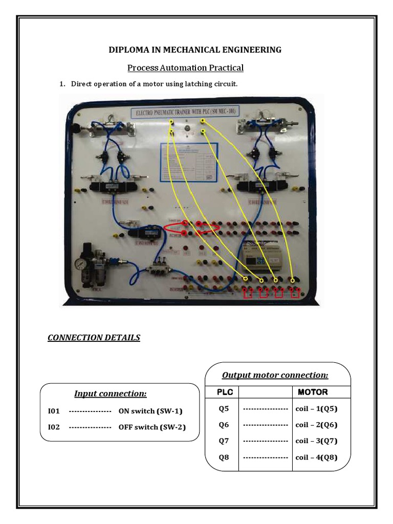 Process Automation Practical Connection Diagram | PDF | Programmable ...