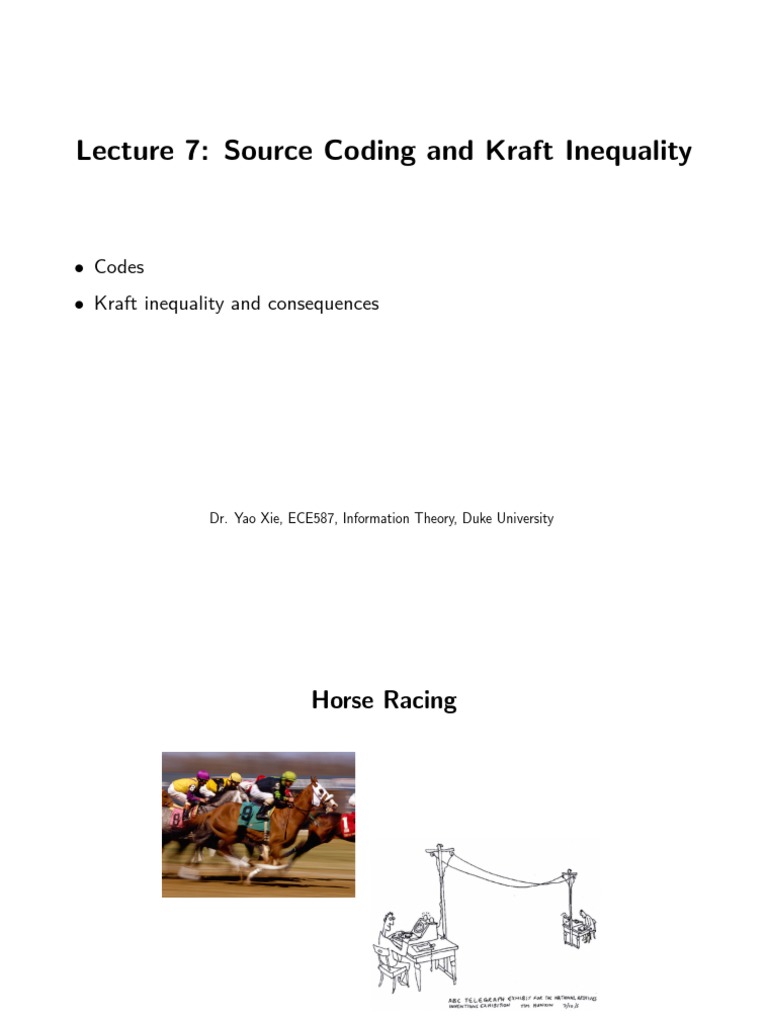 Lecture 7: Source Coding and Kraft Inequality | Download Free PDF | Computer Data | Theoretical ...