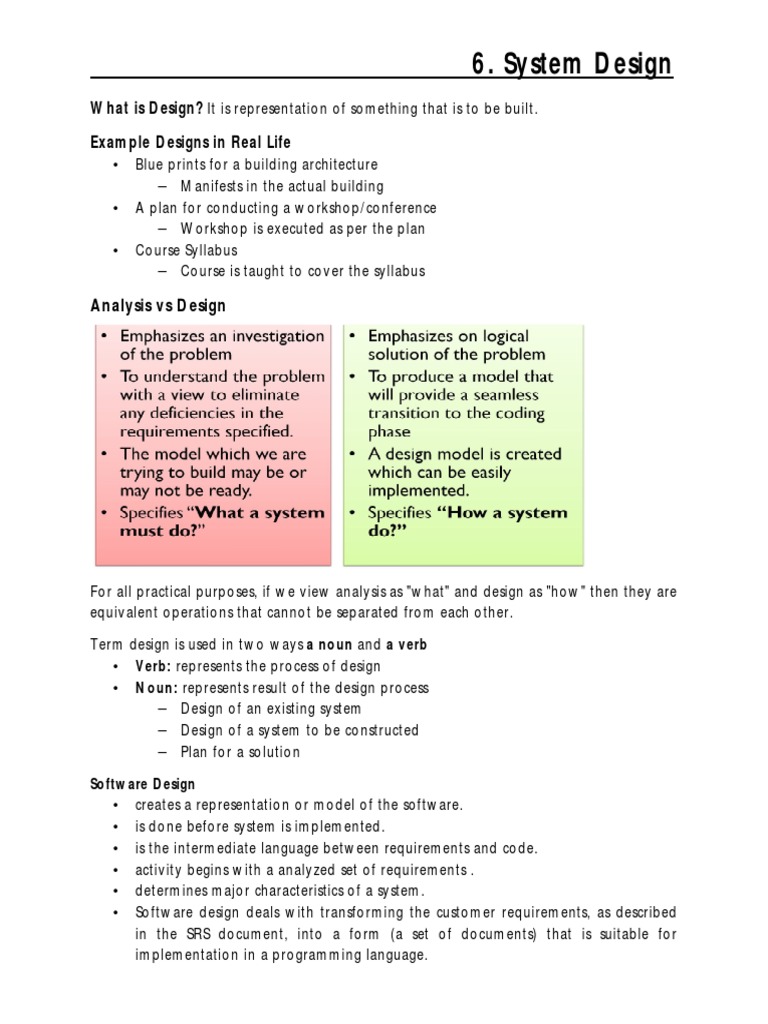 System Design What Is Design Example Designs In Real Life Pdf Modular Programming Top