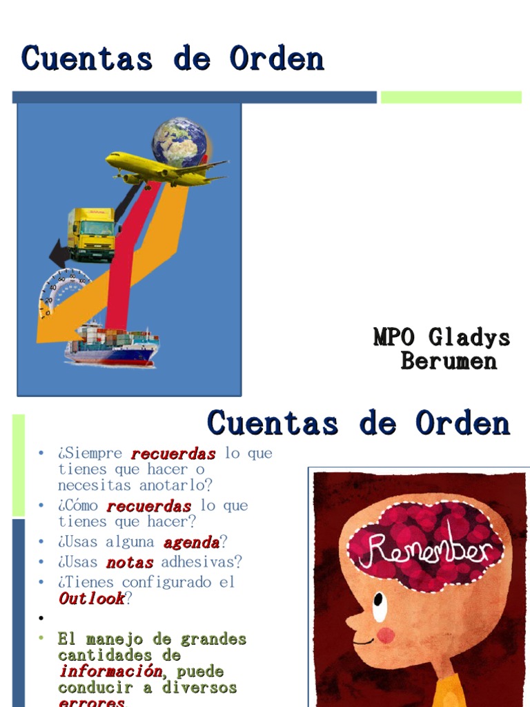 Tema 2. Cuentas de Orden | Contabilidad | Business