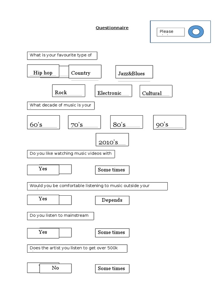 Music Preference Questionnaire | PDF