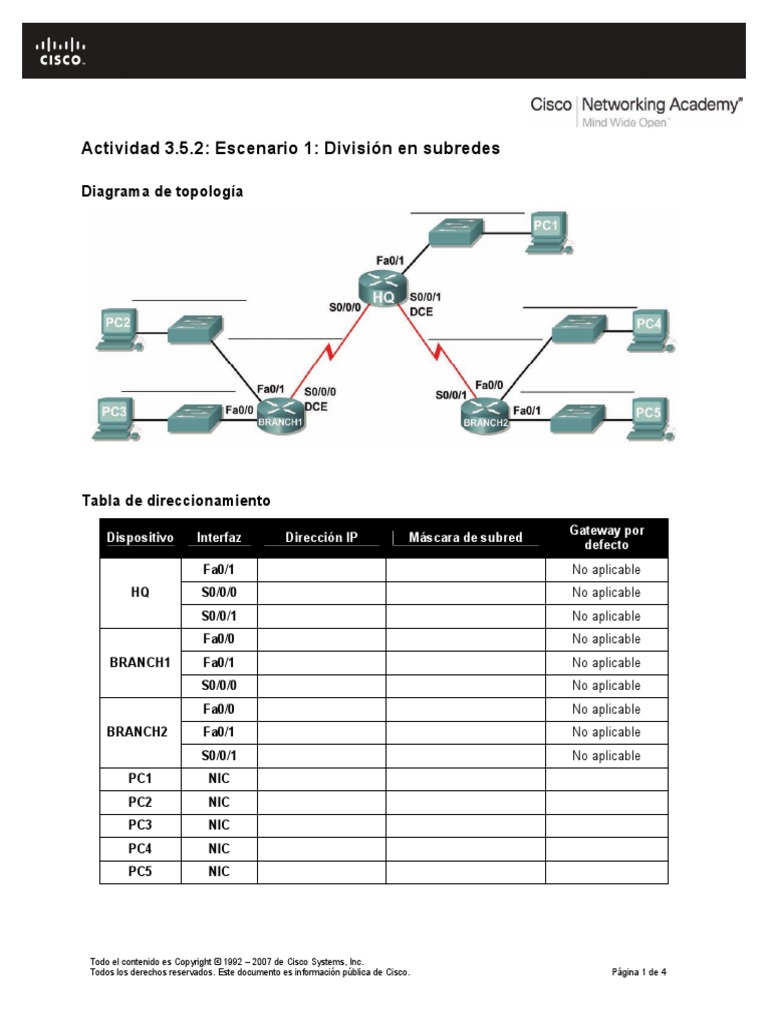 Practicas Capitulo III Cisco | PDF | Dirección IP | Enrutador (Computación)