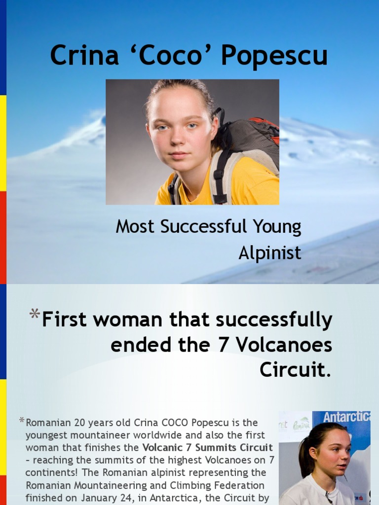Crina Coco' Popescu: Most Successful Young Alpinist | PDF | Mountains ...