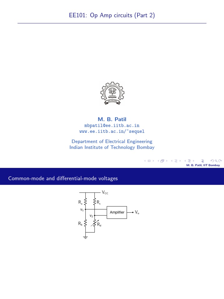 EE101 Operational Amplifier | PDF | Amplifier | Operational Amplifier