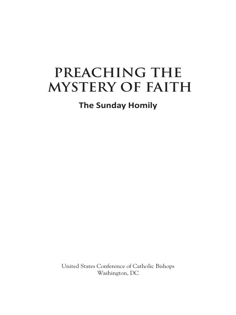 USCCB Preaching Document | PDF | Jesus | Mass (Liturgy)