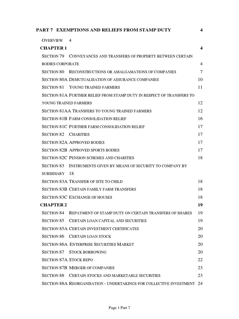 Exemptions & From Stamp Duty | PDF | Concurrent Estate | Securities ...