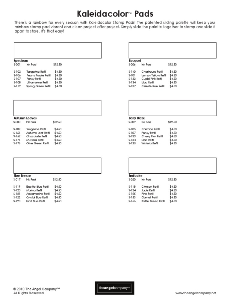 Inks Swatch Sheets | PDF | Art Materials | Color