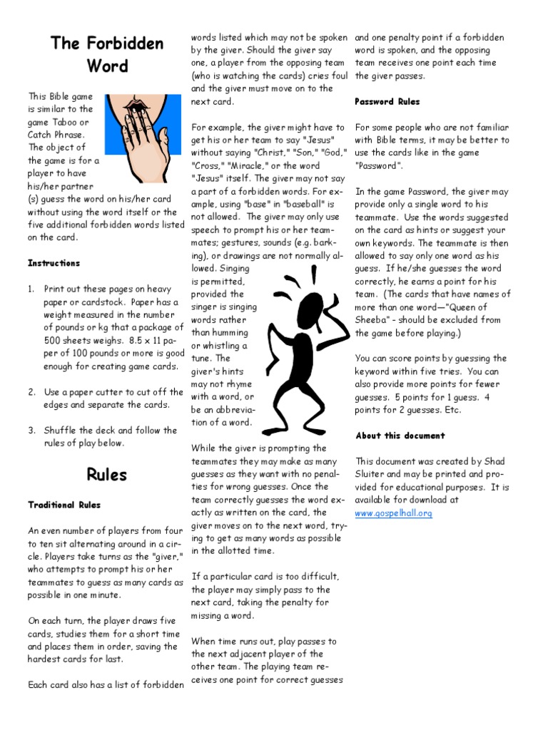 The Forbidden Word: Password Rules