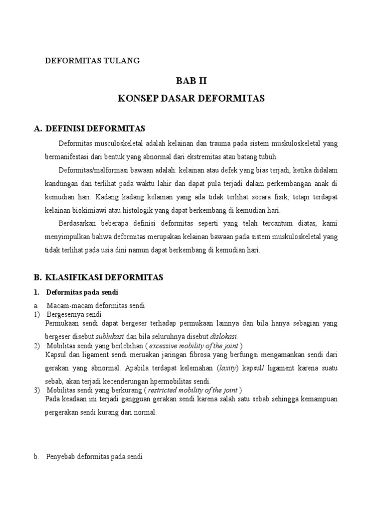 DEFORMITAS TULANGgg | PDF