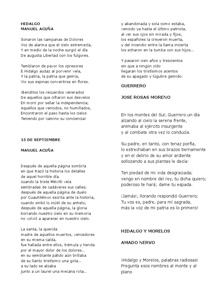 Poesía Patriótica de Hidalgo y Guerrero | PDF | Religión y creencia