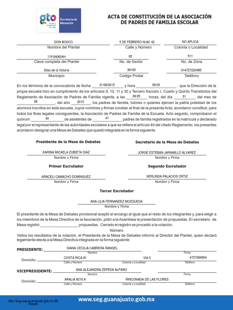 Acta Constitucion Apf | PDF | Ley Pública | Gobierno
