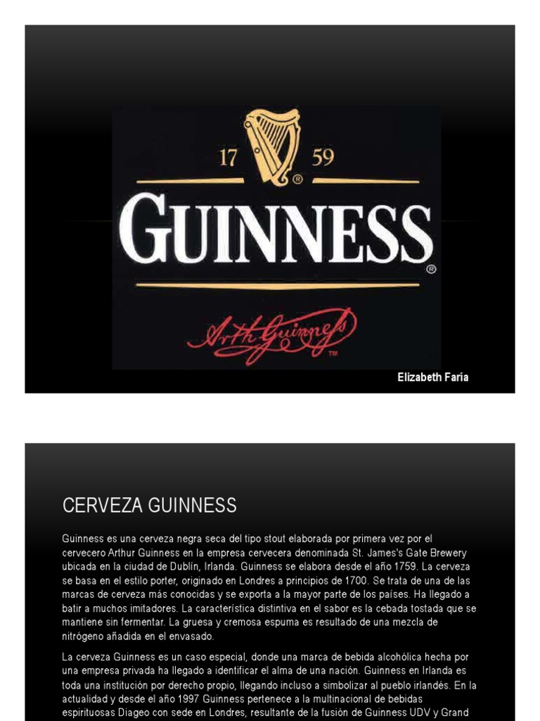 Guinness Marketing Mix | PDF | Bebidas a base de malta | Preparación de ...