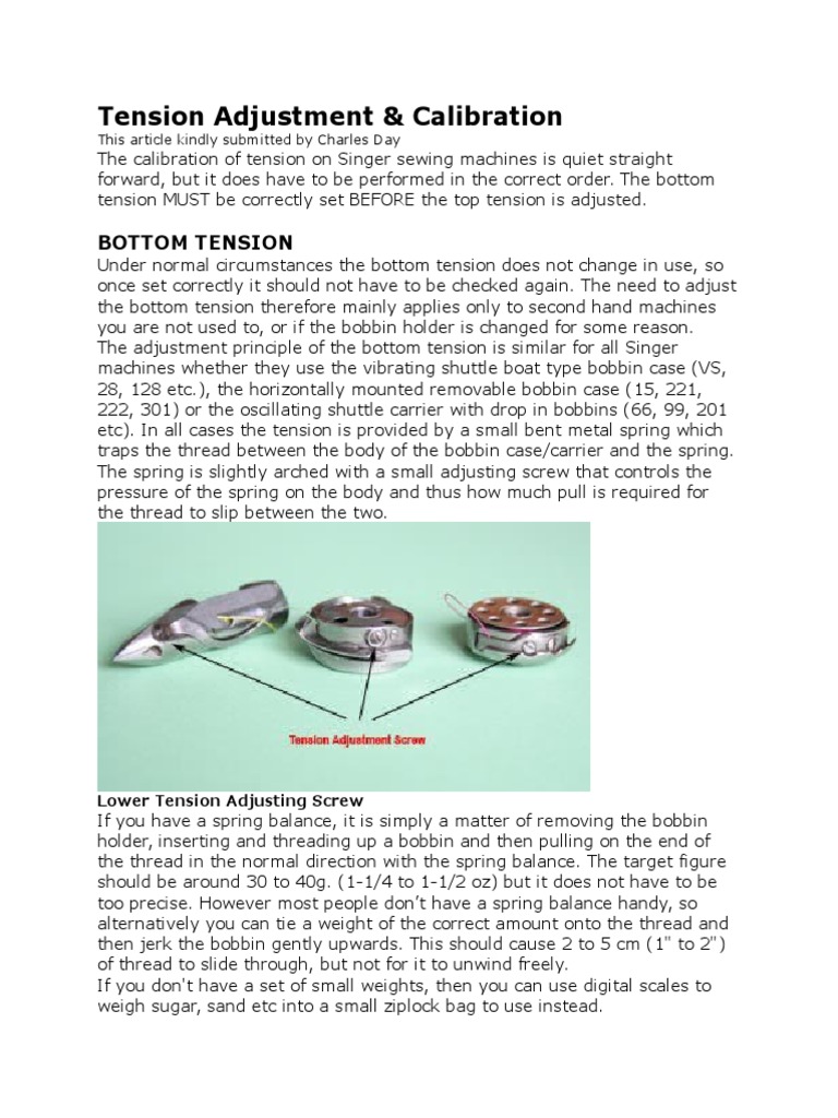Singer Sewing Machine Tension Guide | PDF | Belt (Mechanical) | Gear