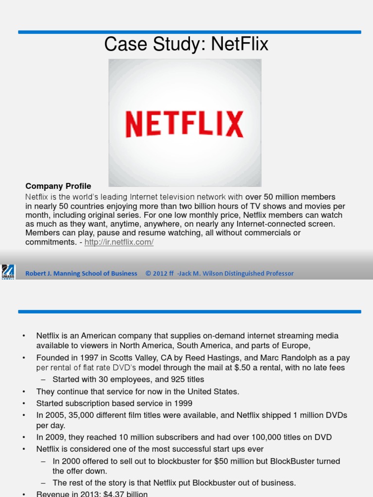 Case NetFlix | Download Free PDF | Hulu | Netflix