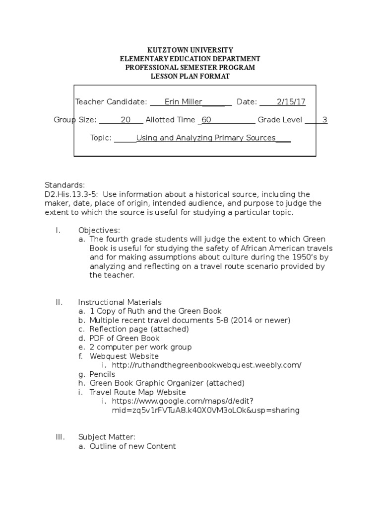 Civil Rights Lesson Plan | PDF | Lesson Plan | Racial Segregation In ...