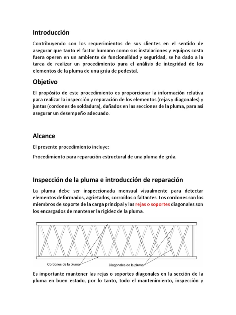 Reparacion de Pluma | PDF | Soldadura | Construcción