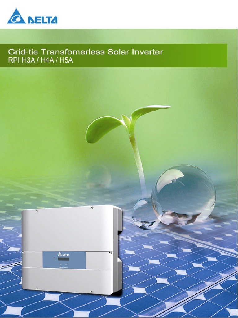 Delta H3A H4A H5A Manual-2Mppt En-Rev5 20140418 | PDF | Power Inverter ...