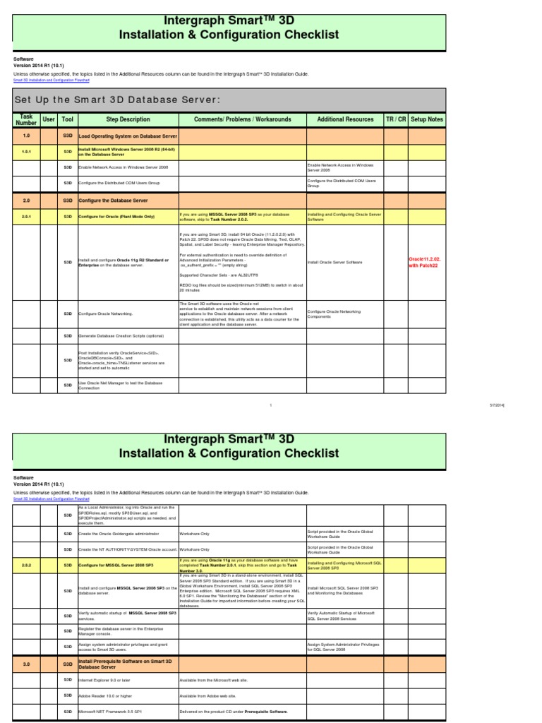 S3DInstall Checklist | PDF