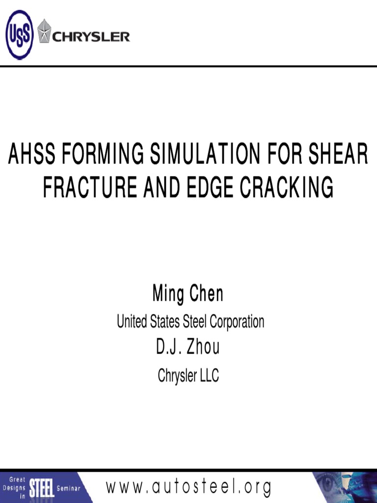 17 - AHSS Forming Simulation For Shear Fracture and Edge Cracking PDF ...