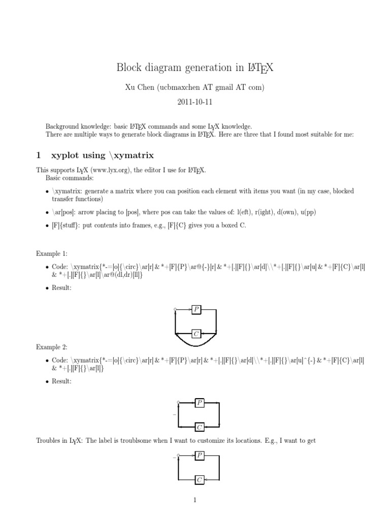 Block Diagram in Latex PDF | PDF | Computer Engineering | Applied ...