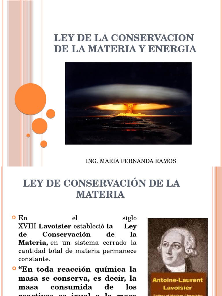1.2 Ley de La Conservacion de La Materia y | PDF