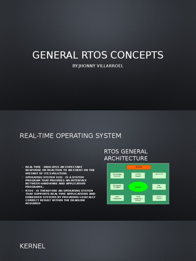 General RTOS Concepts-Presentation | PDF | Kernel (Operating System) | Scheduling (Computing)