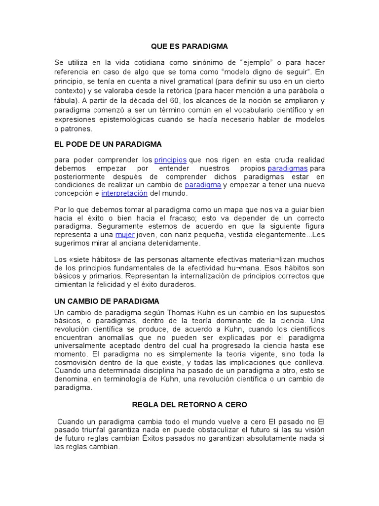 Que Es Paradigma | PDF | Paradigma | Science