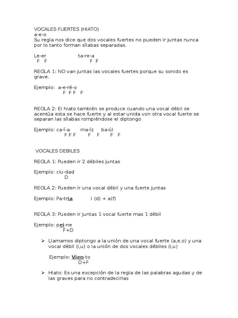 Vocales Fuertes | PDF | Vocal | Fonética