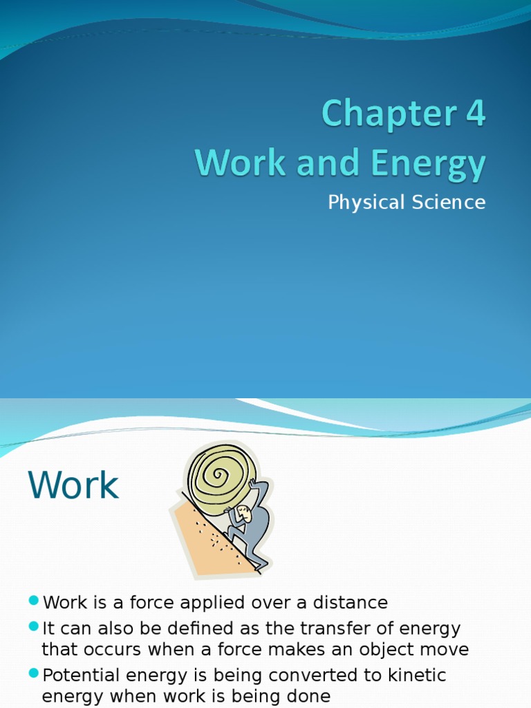 Chapter 4 Work & Energy | PDF | Potential Energy | Kinetic Energy
