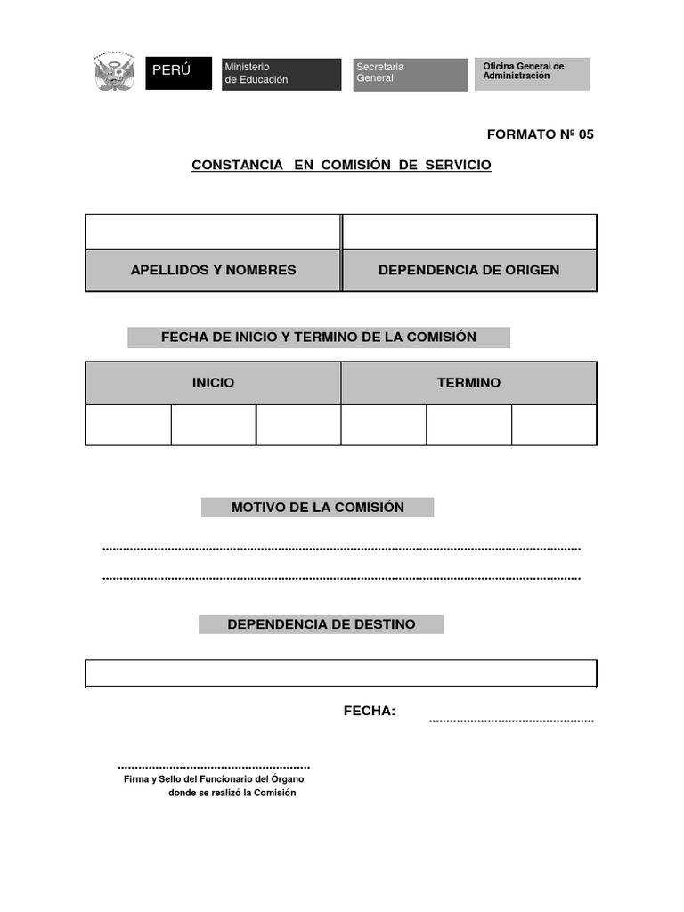 Formato de Comision PDF | PDF