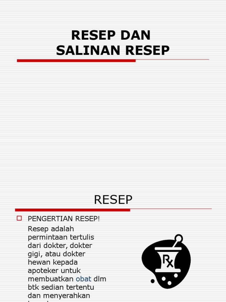 Resep Dan Salinan Resep | PDF