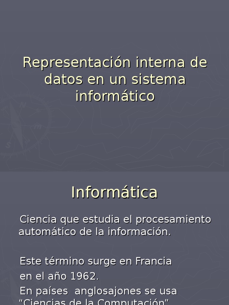 Representación Interna de Datos en Un Sistema Informático | PDF | Periférico | Programa de ...