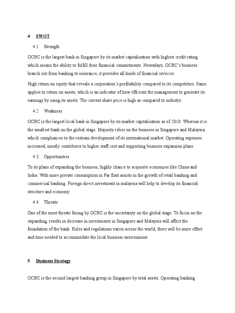 Ocbc XX | PDF | Banks | Strategic Management