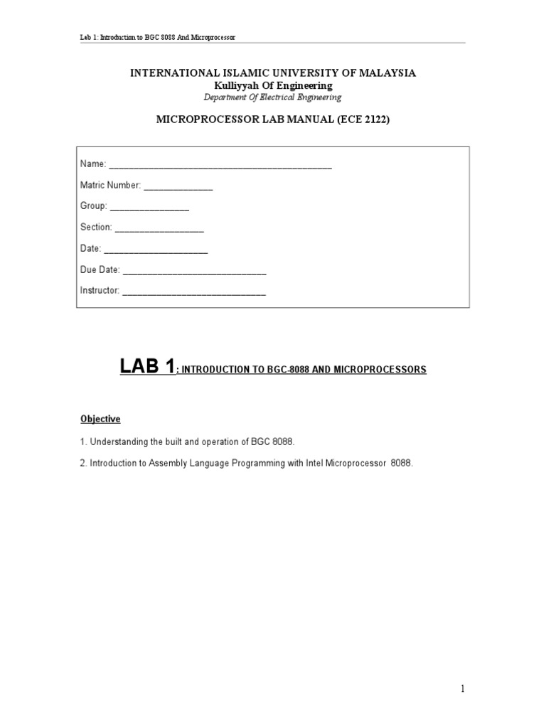 Understanding the Fundamentals of Assembly Language Programming Using ...