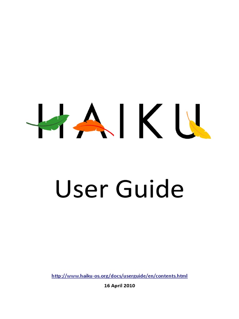 Haiku User Guide PDF | PDF | File Format | Keyboard Shortcut
