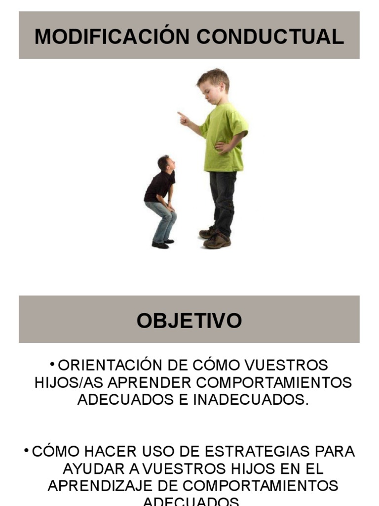 Modificacion Conductual | PDF | Comportamiento | Modificación de ...