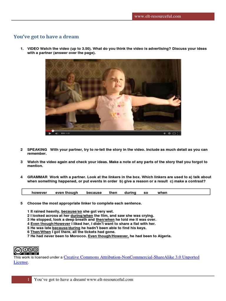 You'Ve Got To Have A Dream: Creative Commons Attribution-Noncommercial ...