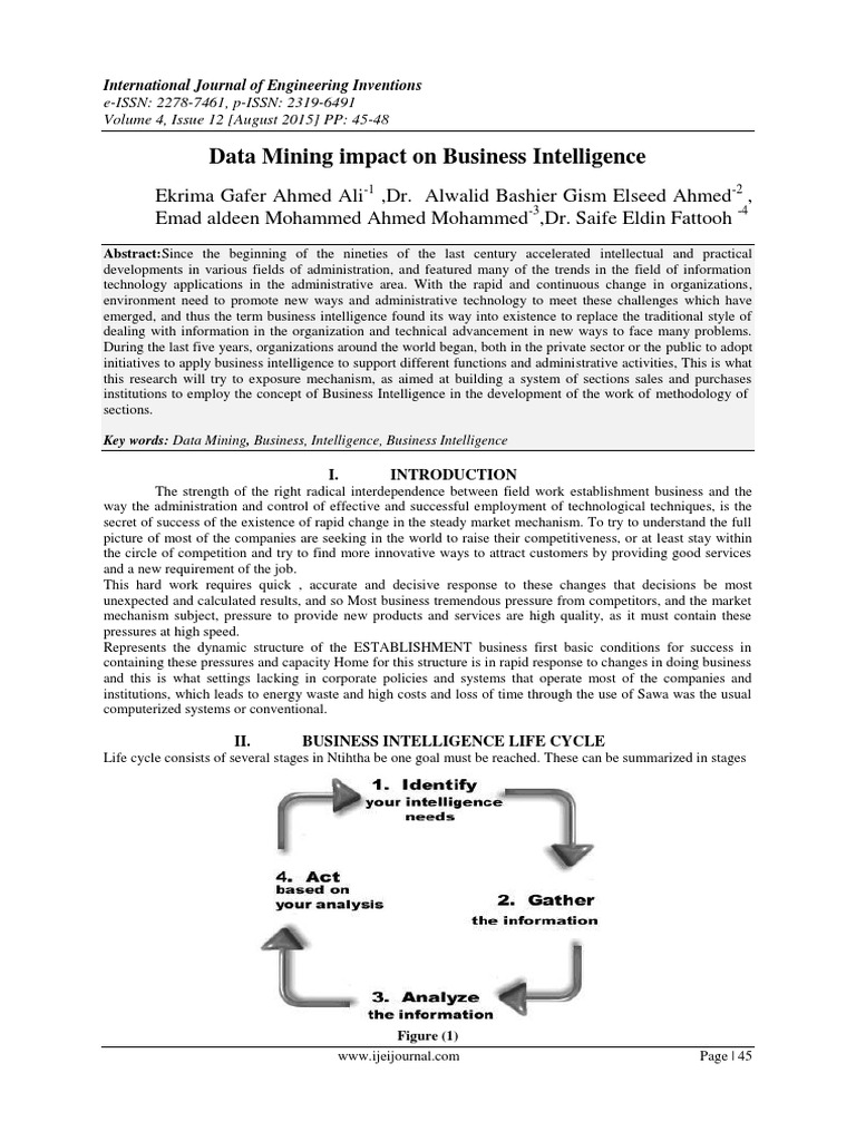 Data Mining Impact On Business Intelligence | PDF | Business ...