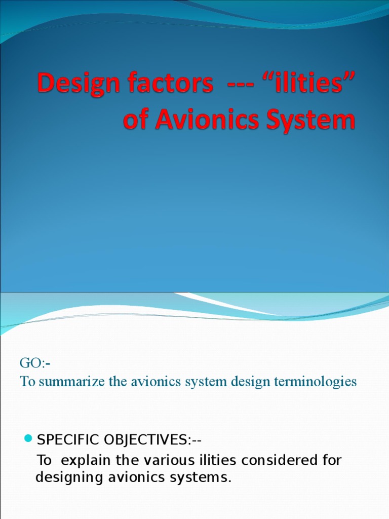 Ilities of Avionics | PDF | Reliability Engineering | Systems Engineering