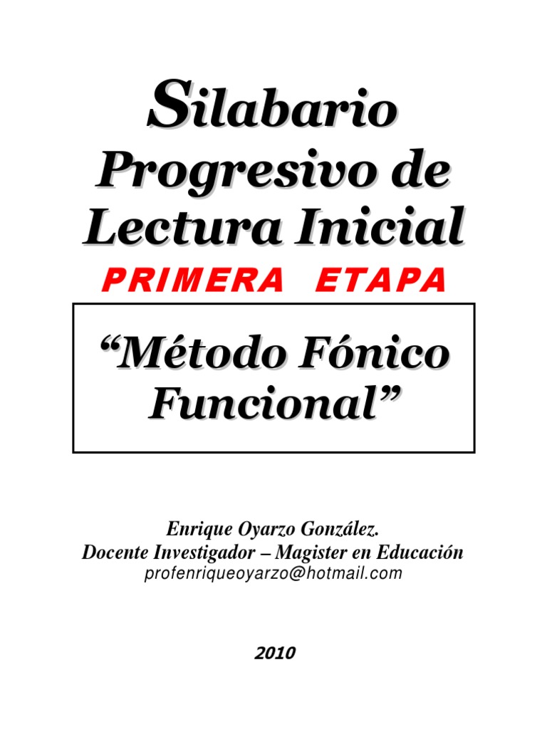 Silabario Progresivo de Lectura Inicial | PDF | Libro del alfabeto ...