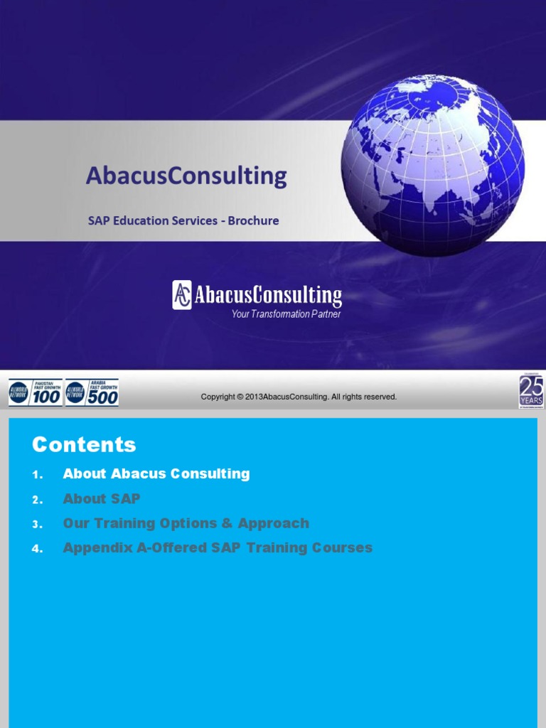 Abacus SAP Education | Download Free PDF | Sap Se | Enterprise Resource ...