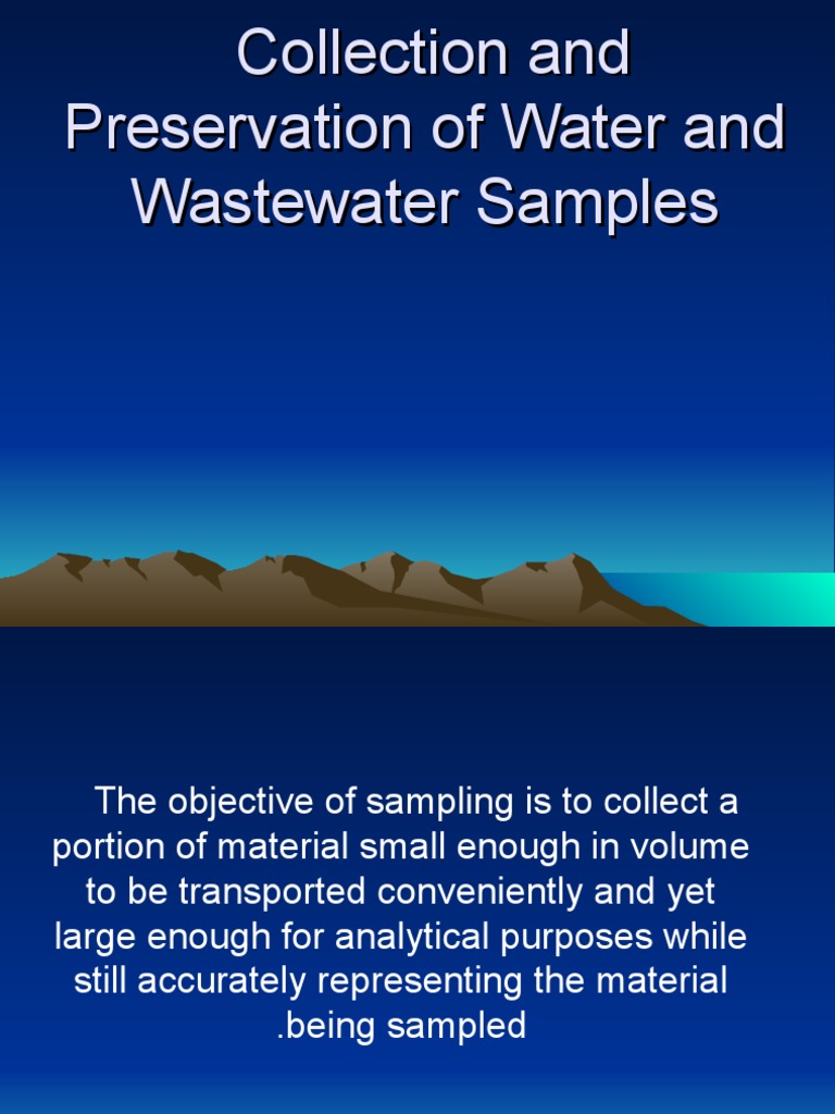 Water and Wastewater Sample Preservation | PDF | Glasses | Sampling ...