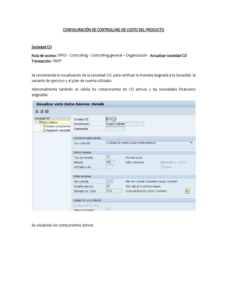 Manual de Configuración COPC | PDF | Costo | Contabilidad