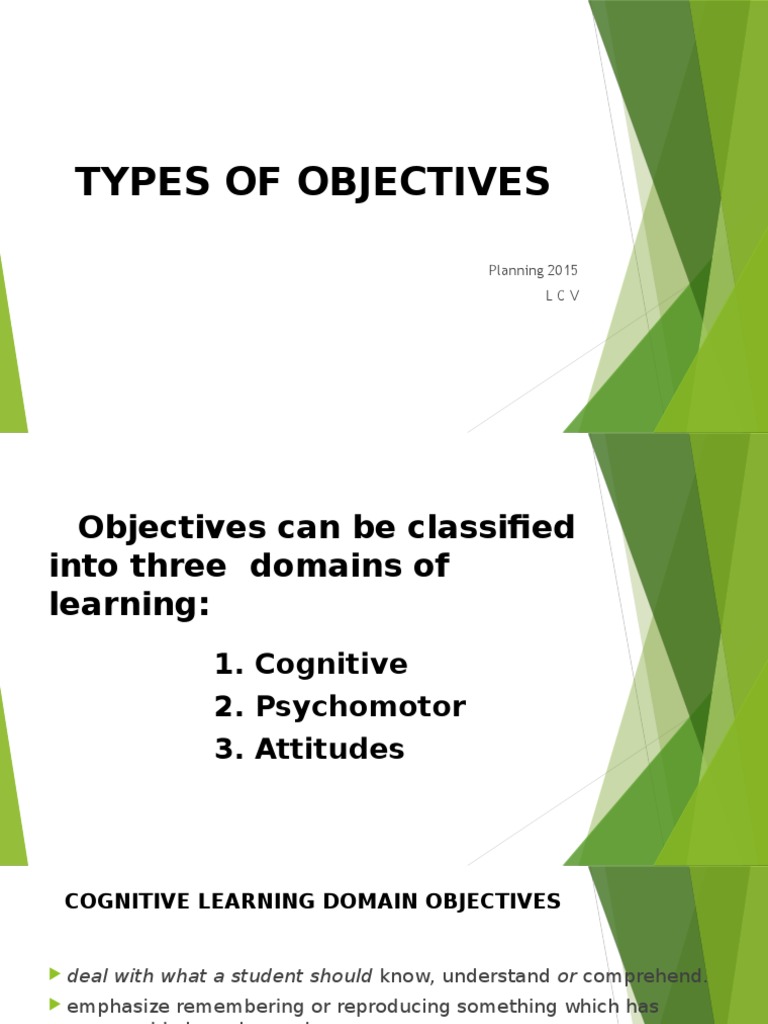 Types of Objectives | PDF | Affect (Psychology) | Attitude (Psychology)