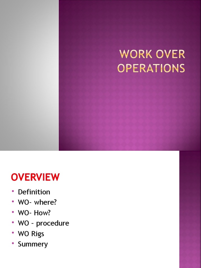 Well Workover Techniques | PDF | Drilling Rig | Geotechnical Engineering